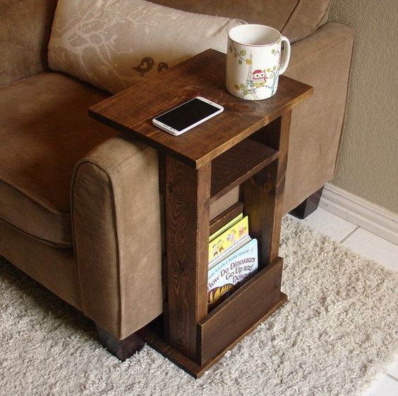 - Handcrafted tray table stand with storage pocket. The perfect ...
