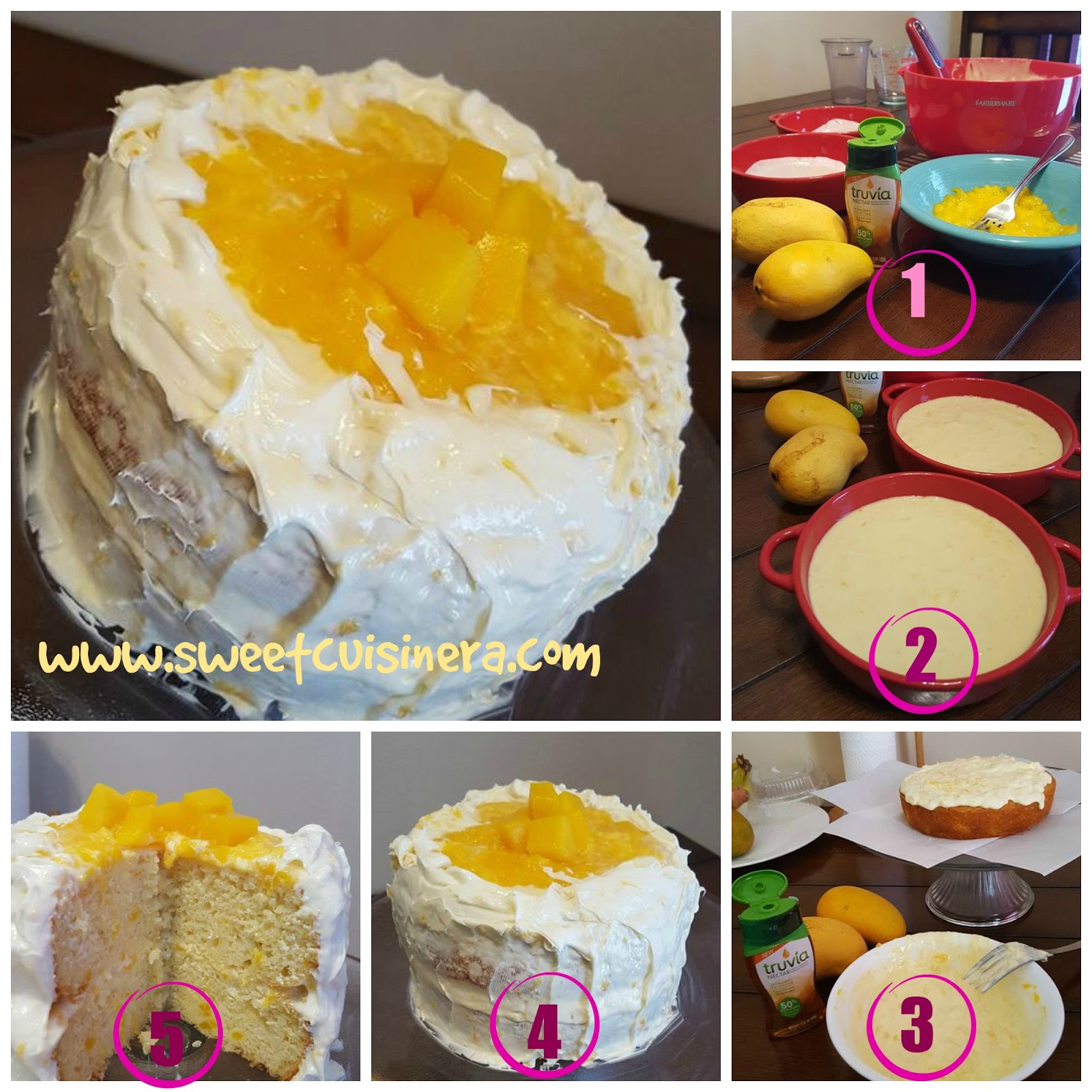 The Sweet Cuisinera: Easy Mango Cake Recipe
