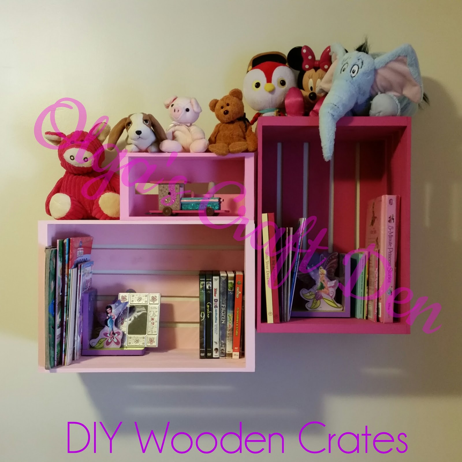 Olga's Craft Den: DIY Crates for Shelves-