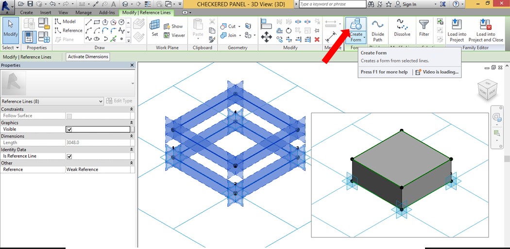 Revit Adaptive Components for Beginners - Checkered Panelling Tutorial