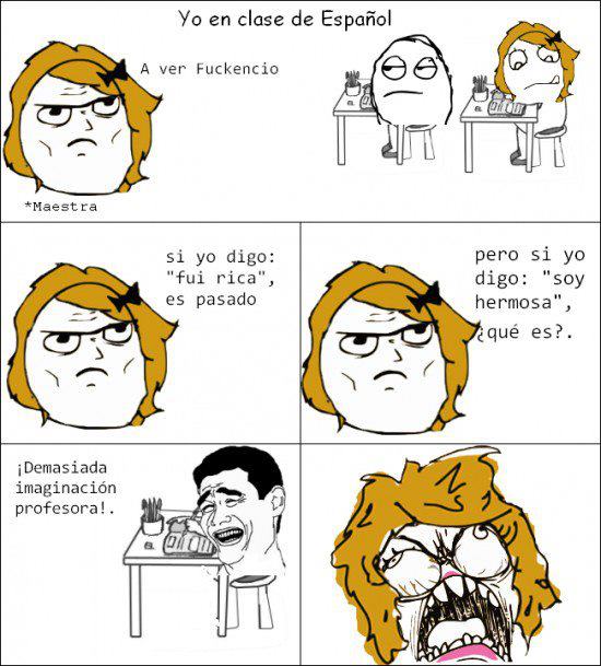 MemeSharer: Yo en clase de español