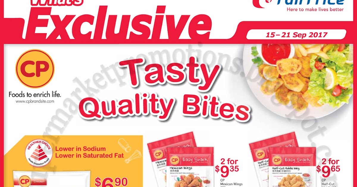 NTUC FairPrice CP Tasty Quality Bites 15 - 21 September 2017 ...