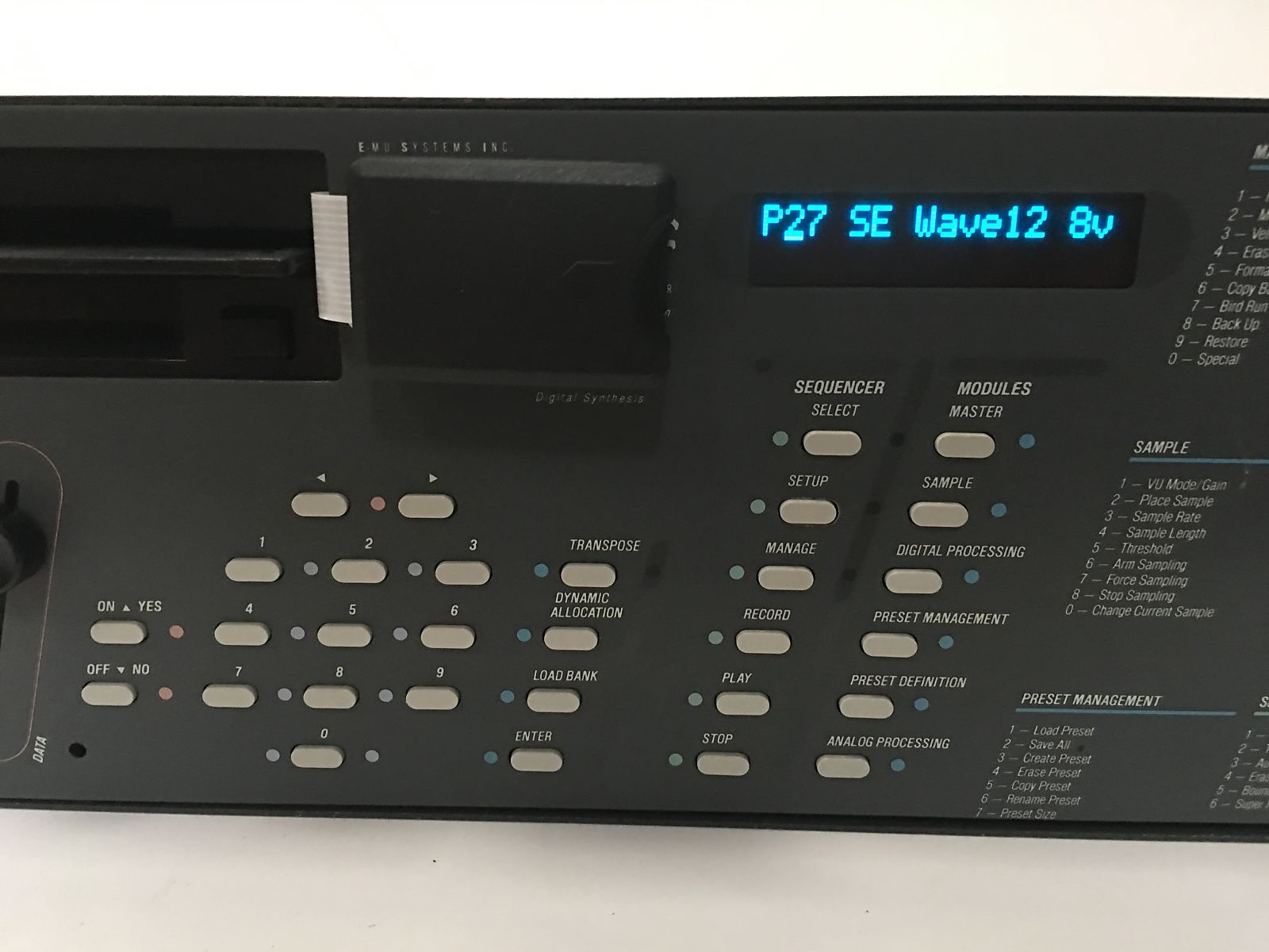 MATRIXSYNTH: Emu Emax 1 SE Rack Sampler w/SCSI2SD OLED Display SN 0680192