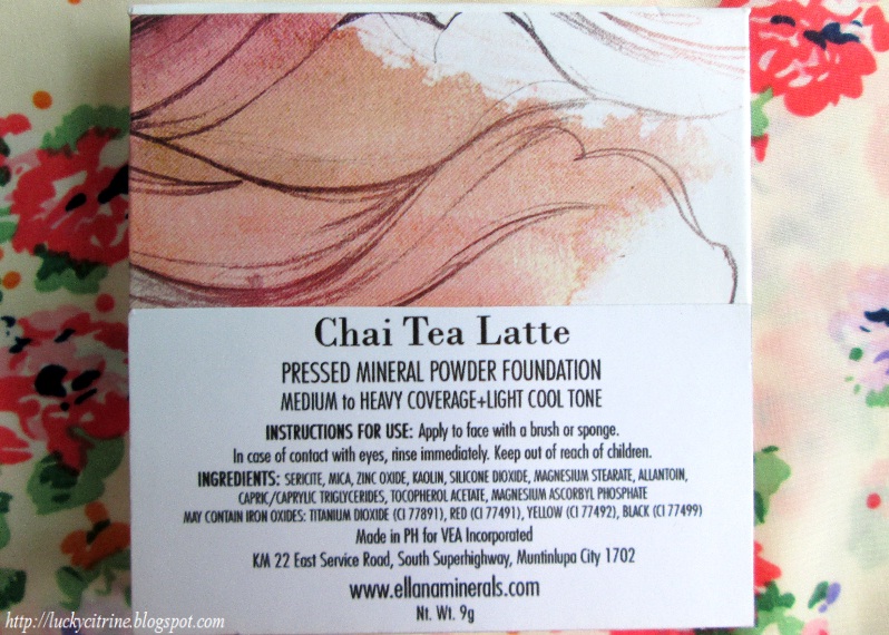 Lucky Citrine: Ellana Pressed Mineral Powder Foundation in Chai Tea Latte