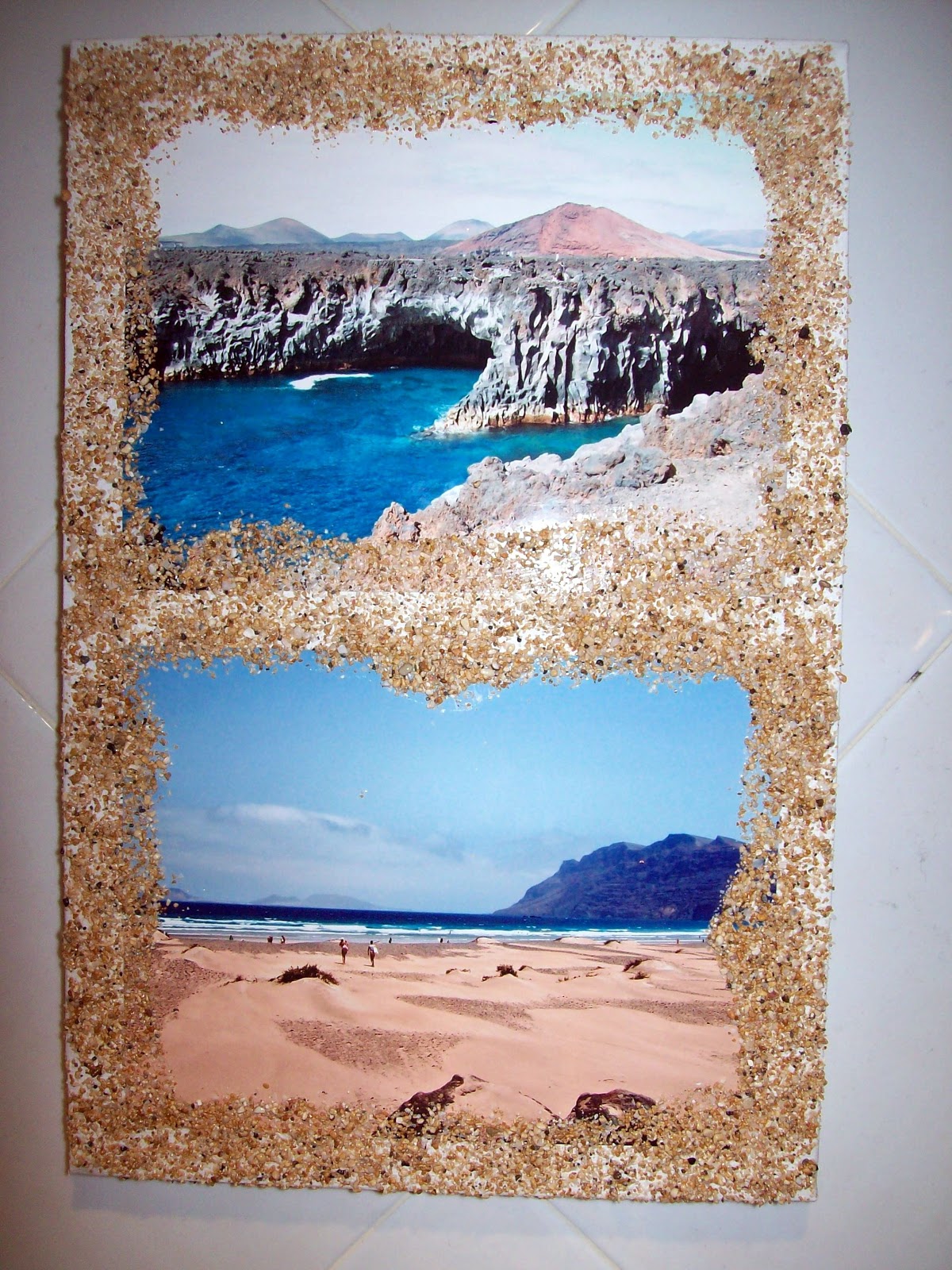 El Taller de la Ka: DECORACIÓN CON CONCHAS Y ARENA