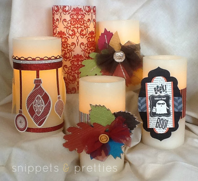 Snippets and Pretties: Candle Wraps