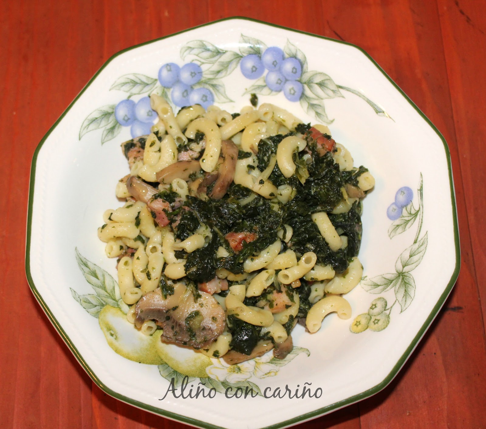 PASTA CON ACELGAS Y BACON | ALIÑO CON CARIÑO