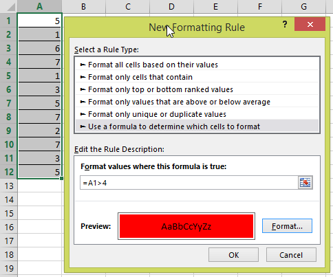 The wizard of Excel: Conditional Formatting - formulas for selecting cells