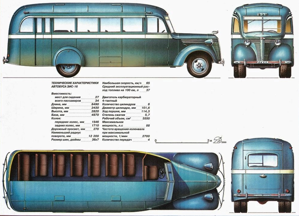 transpress nz: 1938 Zis 16 bus, Russia