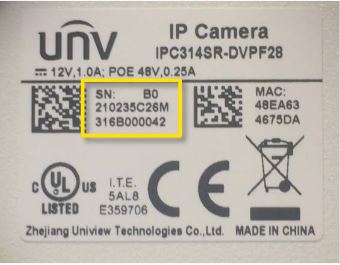How to find the serial number on Uniview camera or NVR ...