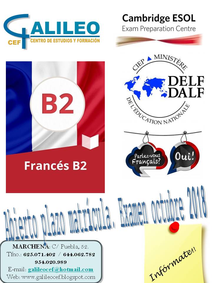 GALILEO CENTRO DE ESTUDIOS Y FORMACIÓN: Francés B2 Instituto Cultural ...