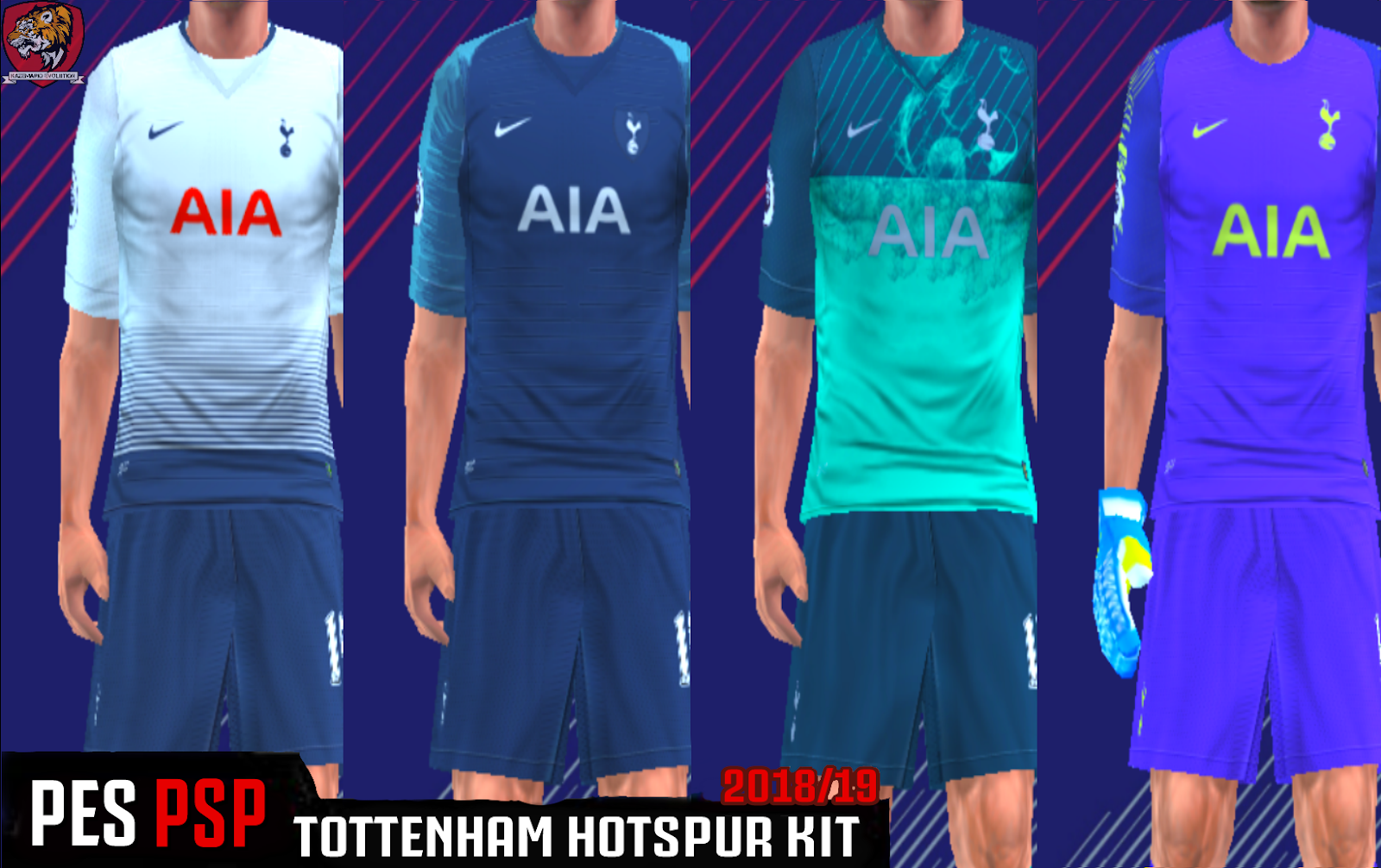 Tottenham Hotspur 18/19 Kits - PES PSP (PPSSPP) - Revelationrevelry