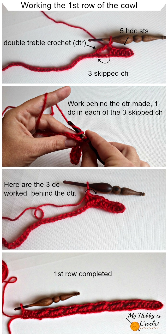 My Hobby Is Crochet: Sparkle Ruby Cowl - Free Crochet Pattern + Tutorial