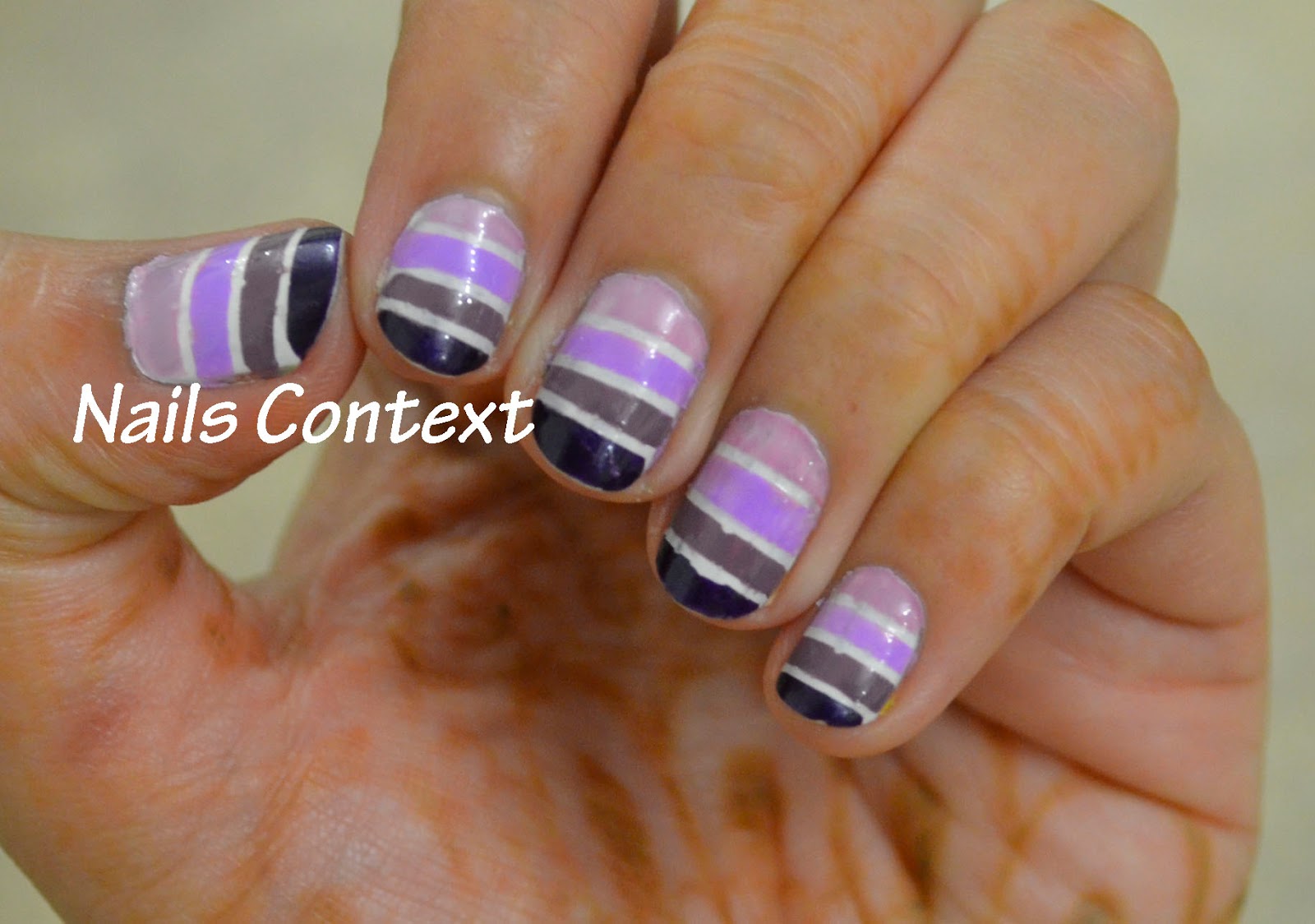 Nails Context: Ombre Stripes