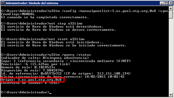 Pantallazos.es: Free-running system clock - w32tm