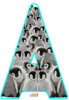 Abecedario con Pingüinos Bebé. Baby Penguins Abc. - Oh my Alfabetos!