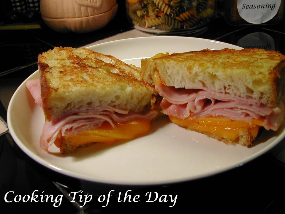Cooking Tip of the Day: Recipe: Grilled Smoked Ham and Cheddar Cheese ...
