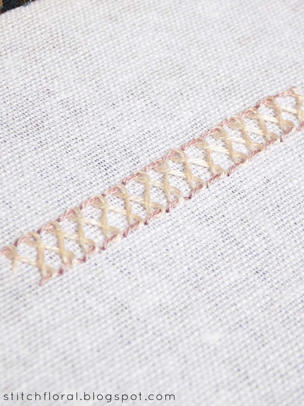 How to work interlaced back stitch - Stitch Floral