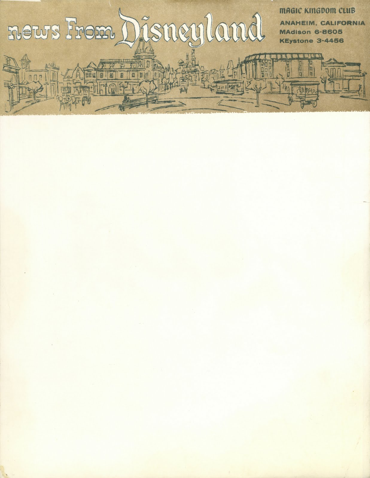 Vintage Disneyland Tickets: Disneyland Stationery - Part 3