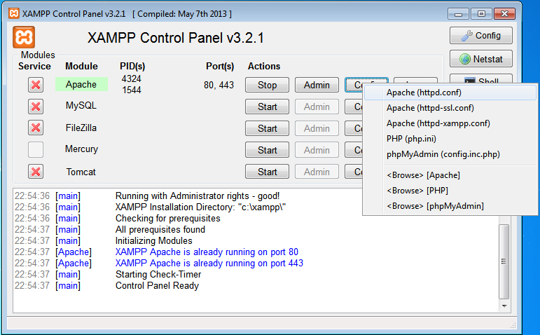 Pocoweb: Установка Xampp