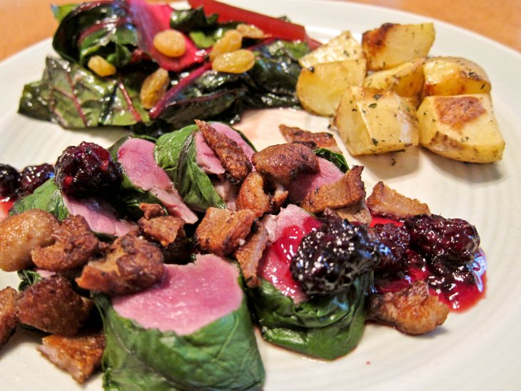 Gavin's Cooking: Duck Roulades with Blackberry Gastrique and Duck ...