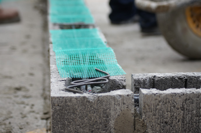 Utilización de malla en mampostería