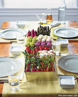 MANGO and GINGER: Tuesday Tables: Vegetable Centerpieces