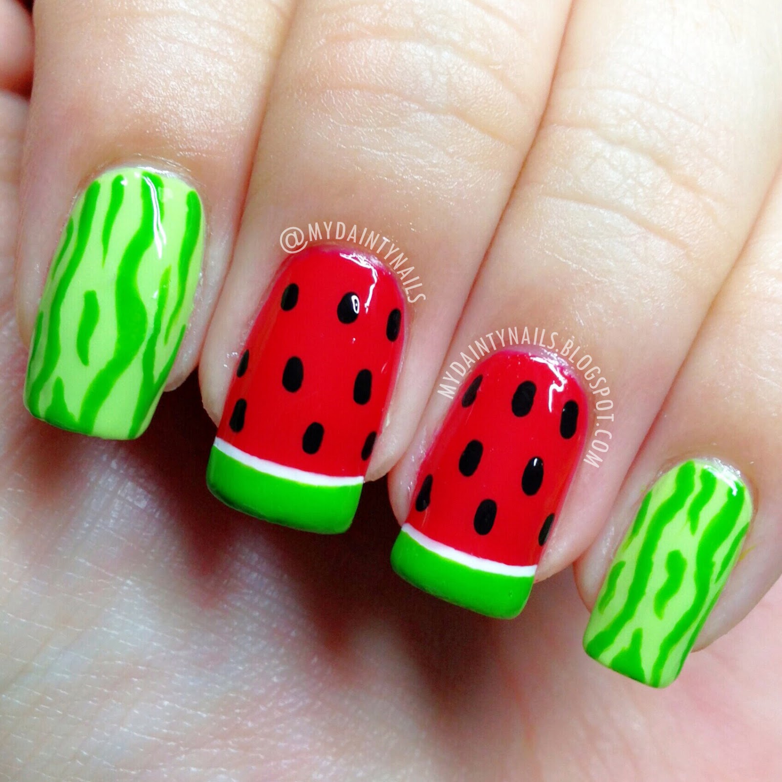 My Dainty Nails: Watermelon Nails