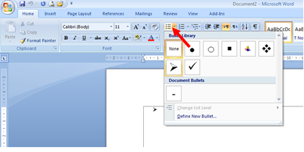 Tutorial Membuat Bullet dan Numbering dalam Microsoft Word 2007