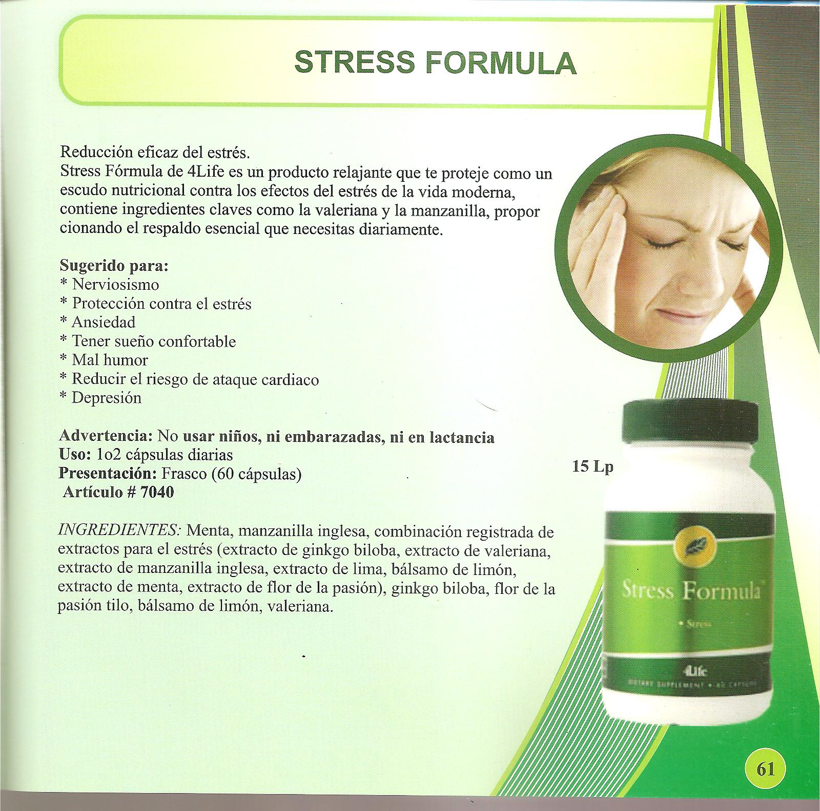 STRESS FORMULA ~ SALUD FINANCIERA
