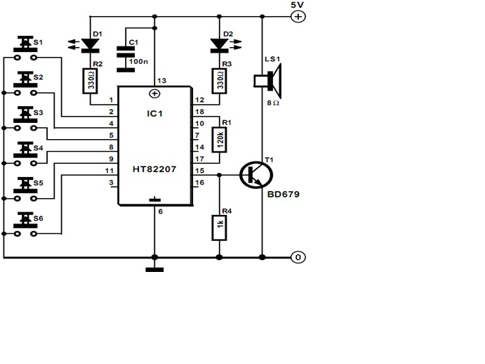 * Sound Generator circuit diagram ~ Graetz