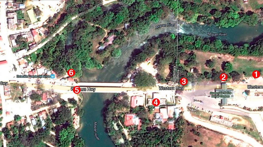 Earth-Roamers : Crossing the border between Belize and Guatemala