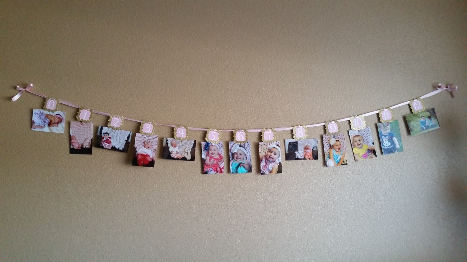 A Writer's Wife: Birthday Project #2: DIY First Birthday Monthly Banner