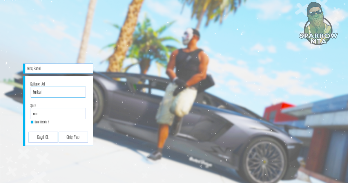 MTA SA Modern Beyaz Login Paneli Scripti