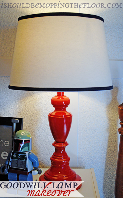 Goodwill Lamp Makeover #brassytosassy | i should be mopping the floor