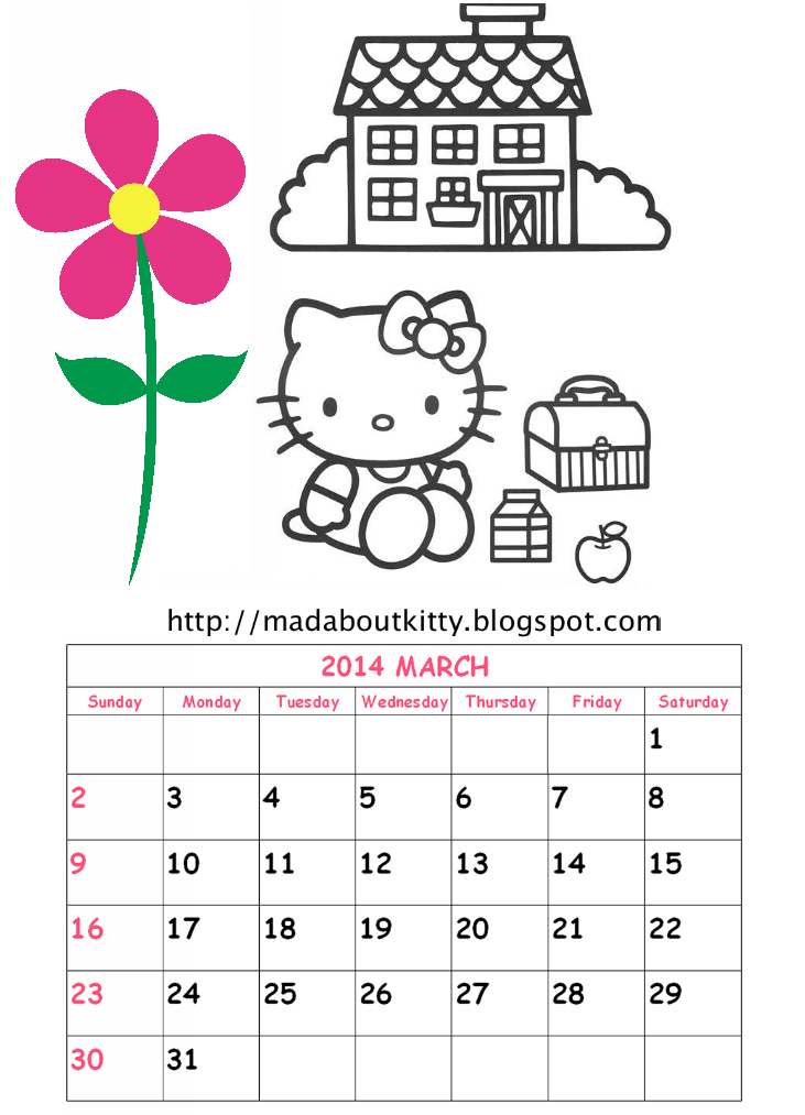 2014 Hello Kitty's complete calendar : Mad about Kitty