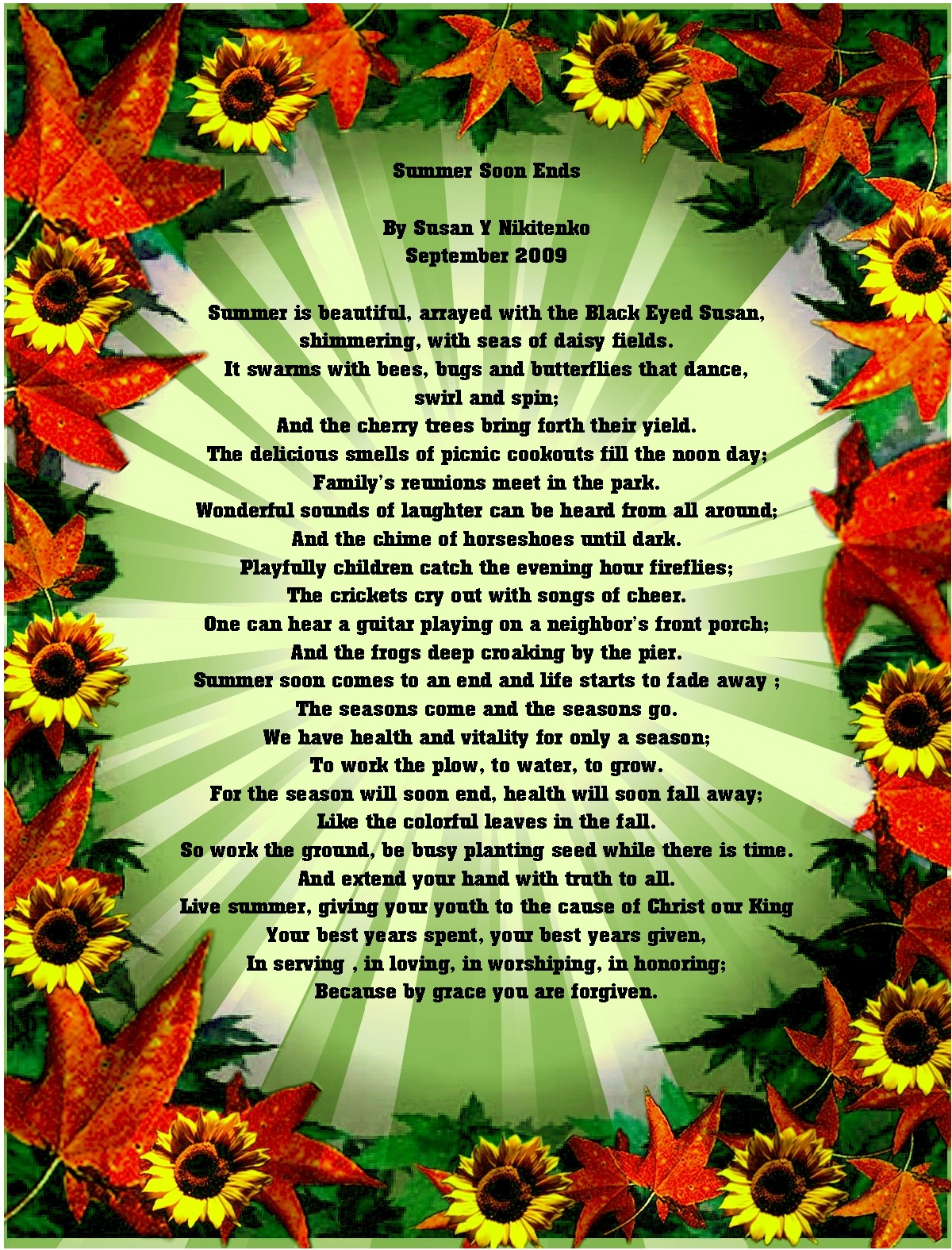 Christian Images In My Treasure Box: Fall Harvest Poem Posters ...