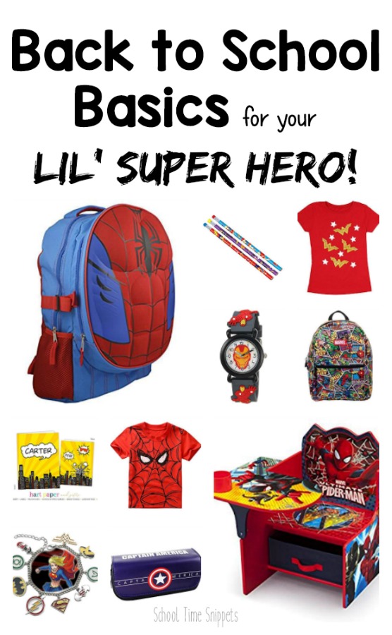 Must Have Superhero Theme School Supplies | School Time Snippets