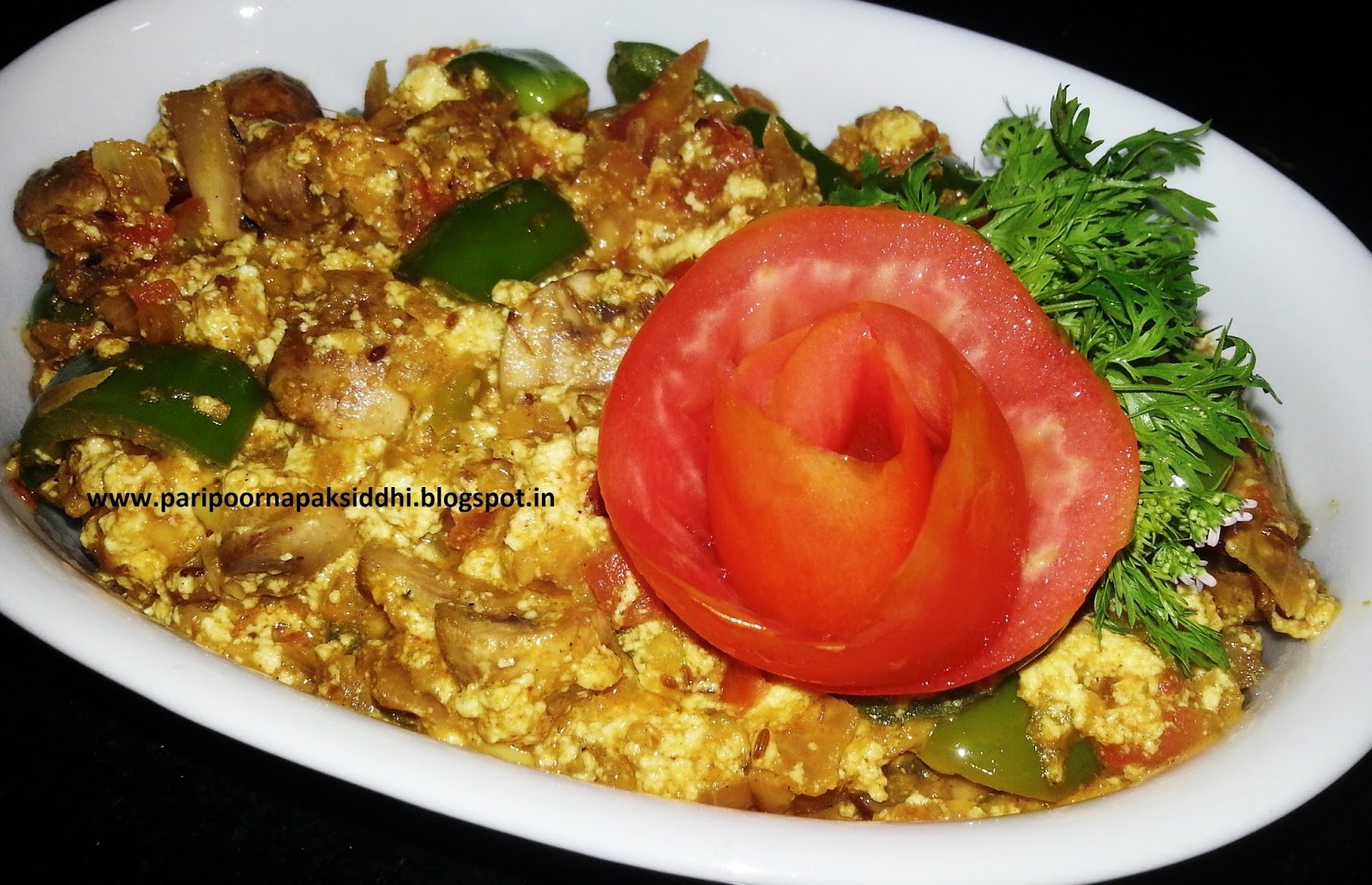 Paripoorna Paksiddhi : DHINGRI DOLMA / MUSHROOMS WITH COTTAGE CHEESE