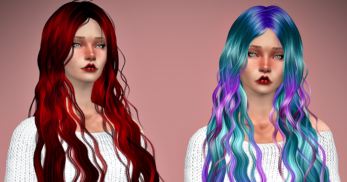 Downloads Sims 4newsea Siren Forest Hair Retexture Jennisims