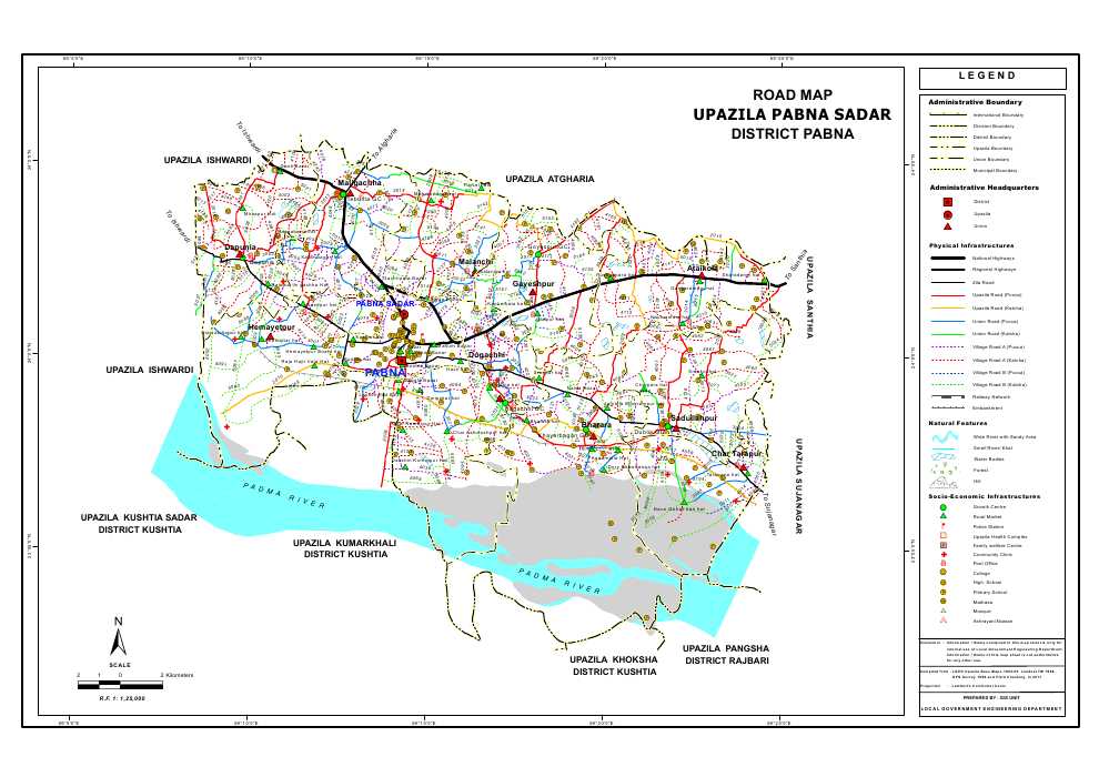 Mouza & Land Use Maps of Pabna Sadar Upazila, Pabna, Bangladesh ...