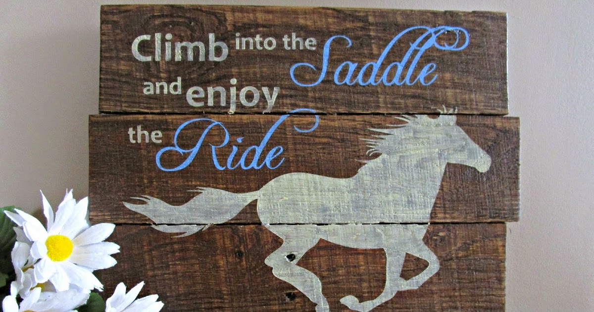 Northwoods Attic: "Climb into the Saddle" Horse Pallet Signs
