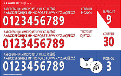 Football teams shirt and kits fan: Font AS Monaco 1997-98