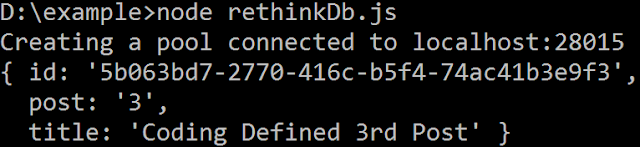 Getting to know more about RethinkDB in Nodejs - Coding Defined