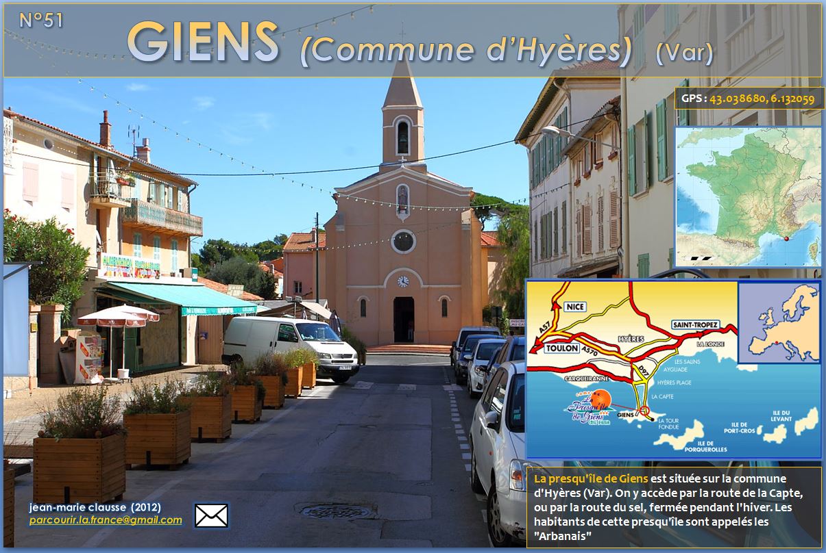 Parcourir la France: 51 - LA PRESQU’ÎLE DE GIENS. (Var -83-)