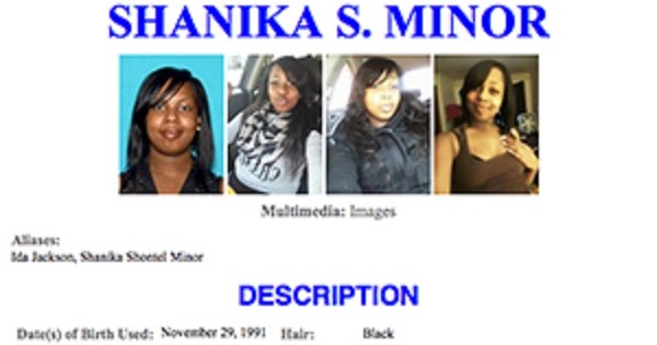 Paul Davis On Crime: Shanika S. Minor: FBI's New Top Ten Fugitive