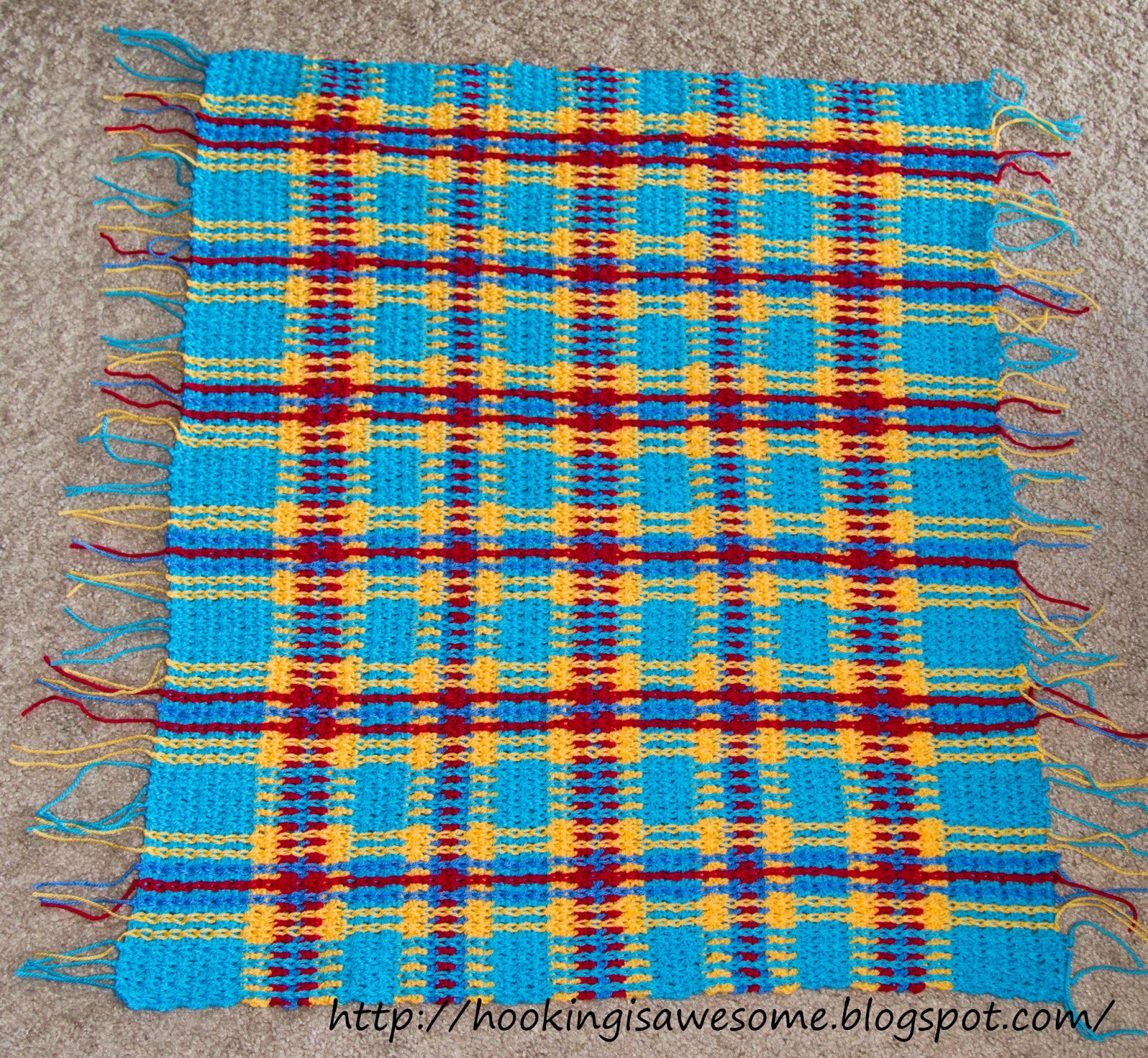 Hooking is Awesome: My Hooked & Woven Baby Blanket Pattern