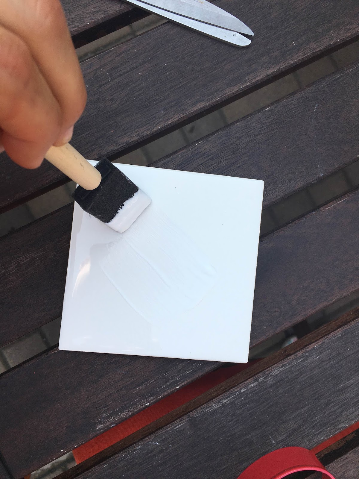 Mama's Blue Binder: Father's Day Crafting - Homemade Coaster Tiles