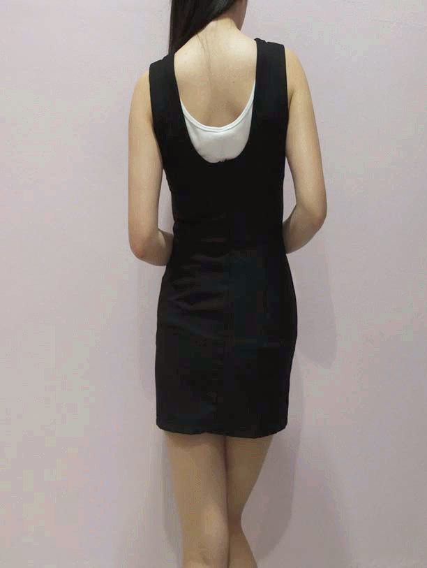 The Black Cat Closet: Open Front Cut Out Dress