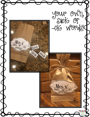 First Grade Wow: Kindness and Santa's Sack of CK Words